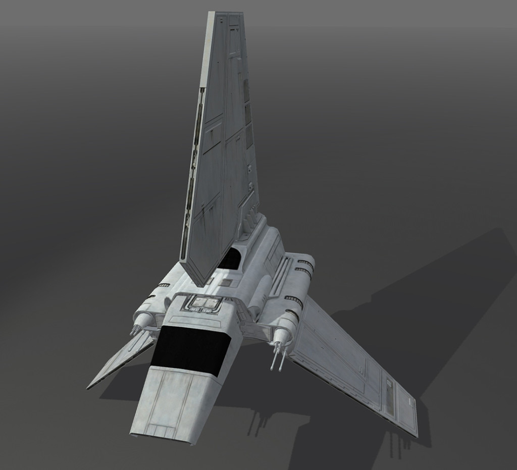 Game Ready Star Wars Imperial Shuttle 3D Model – Star Wars'n Stuff