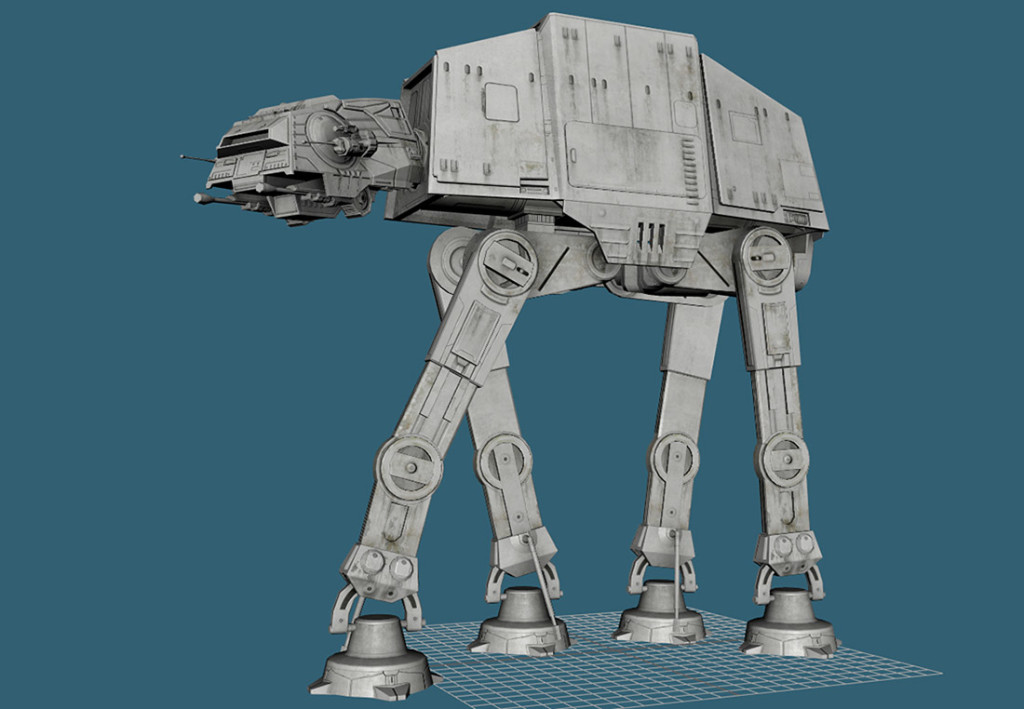 Game Ready Star Wars AT-AT Imperial Walker 3D Model – 3D Services for ...