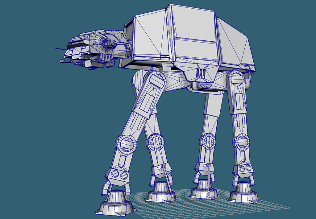 Game Ready Star Wars AT-AT Imperial Walker 3D Model – 3D Services for ...