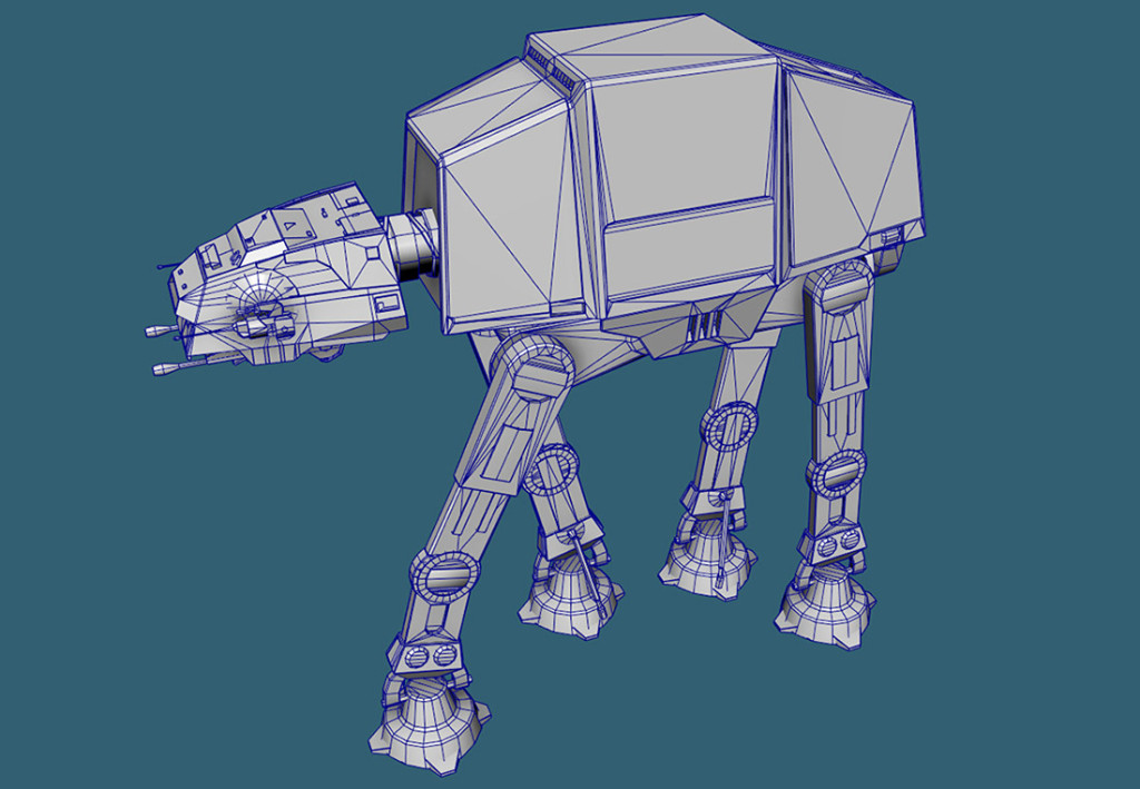 Game Ready Star Wars AT-AT Imperial Walker 3D Model – 3D Services for ...