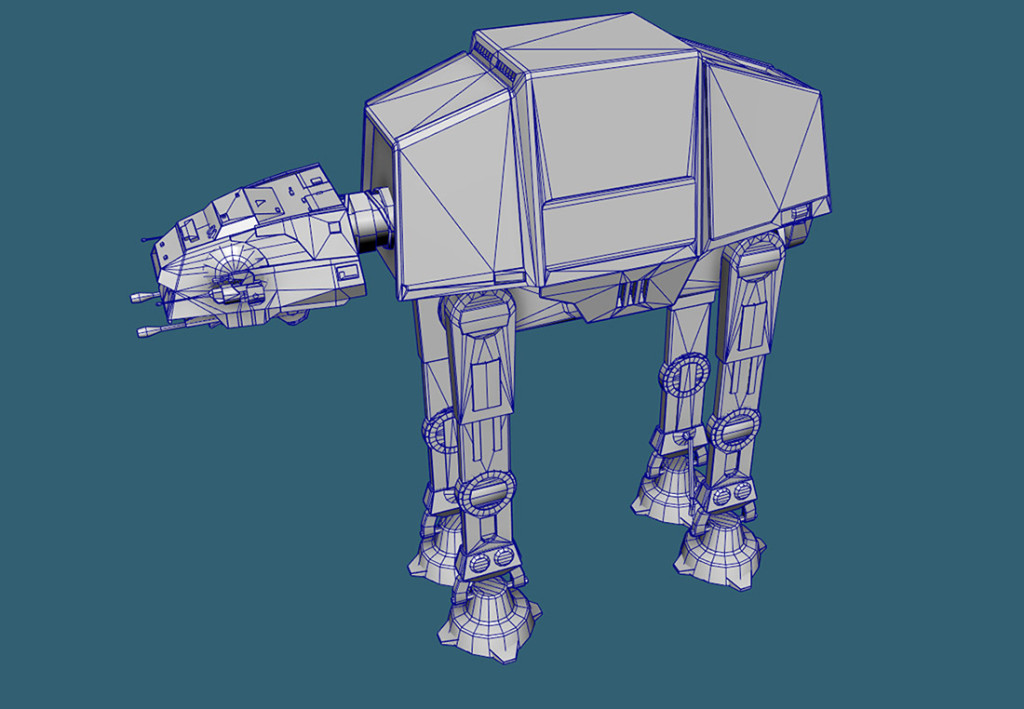 Game Ready Star Wars AT-AT Imperial Walker 3D Model – 3D Services for ...