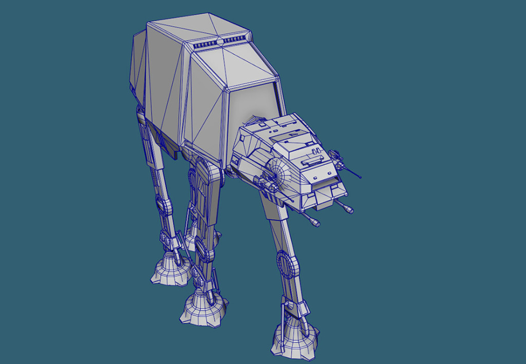 Game Ready Star Wars AT-AT Imperial Walker 3D Model – 3D Services for ...