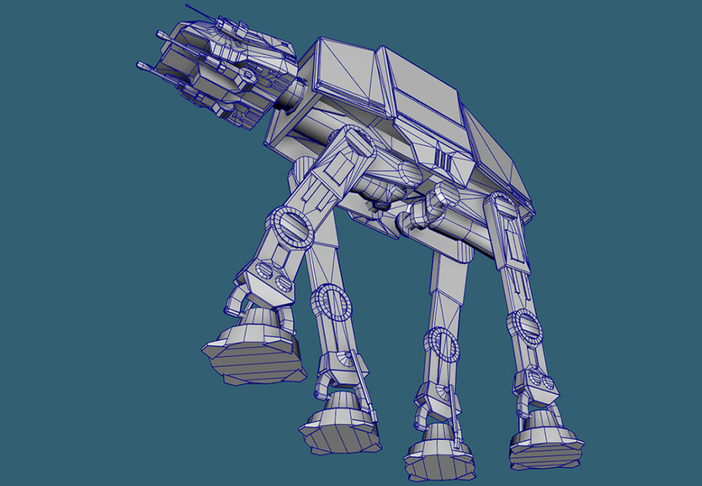 Game Ready Star Wars AT-AT Imperial Walker 3D Model – 3D Services for ...