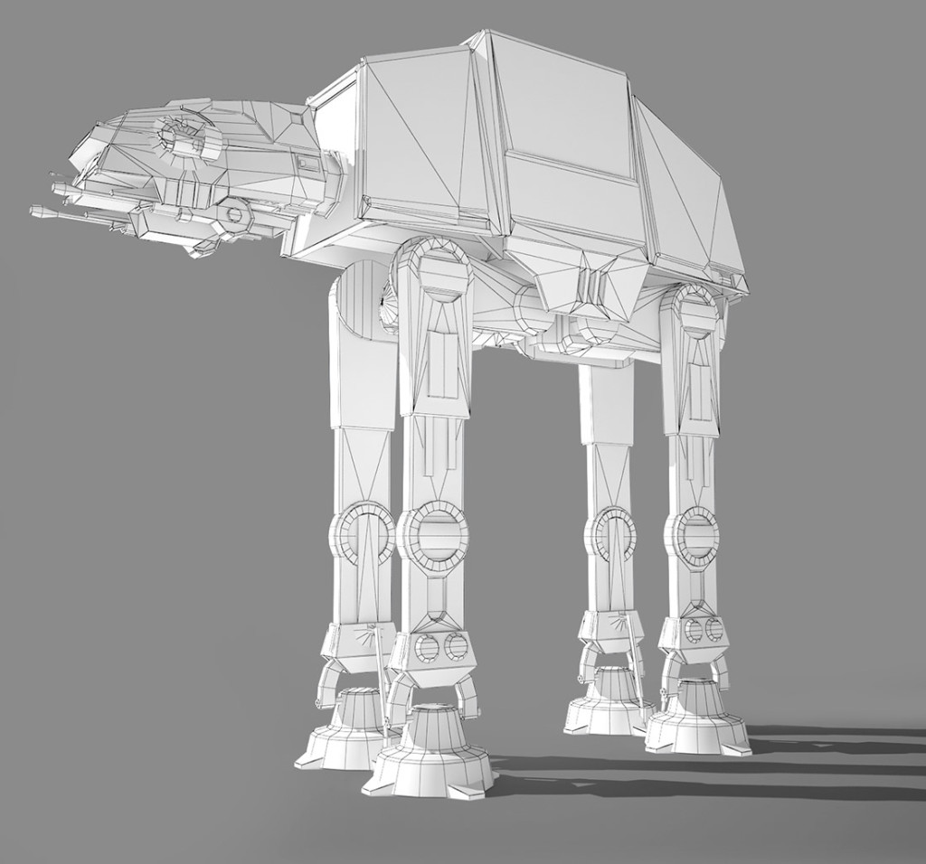Game Ready Star Wars AT-AT Imperial Walker 3D Model – 3D Services for ...