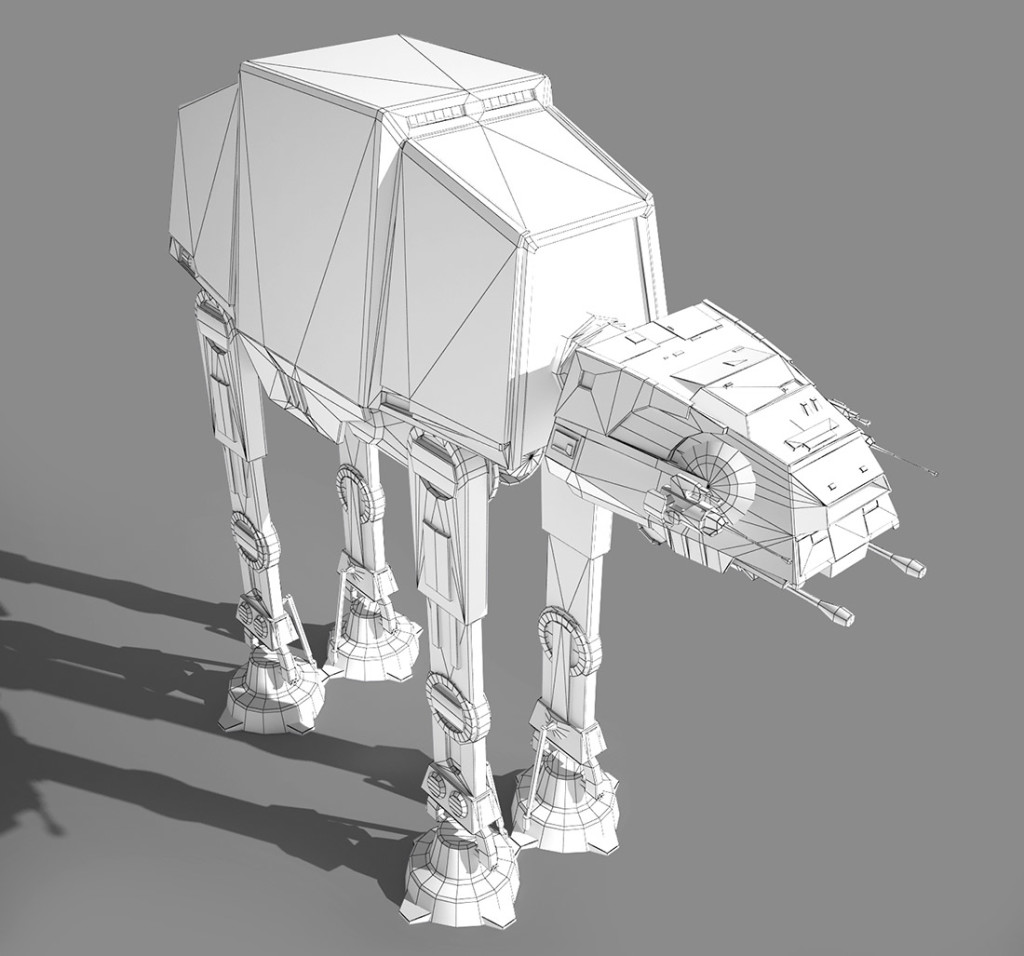 Game Ready Star Wars AT-AT Imperial Walker 3D Model – 3D Services for ...
