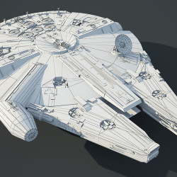 Game Ready Star Wars Millennium Falcon 3D Model – 3D Services for Games ...