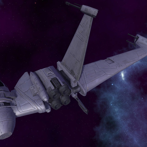 Star Wars B-wing 3D Model – 3D Modeling for Games and VR, Star Wars 3D ...